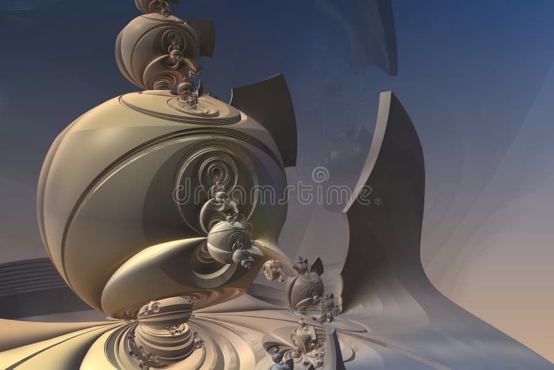 Abstract Geometric Composition Made in 3d Software Stock Illustration ...