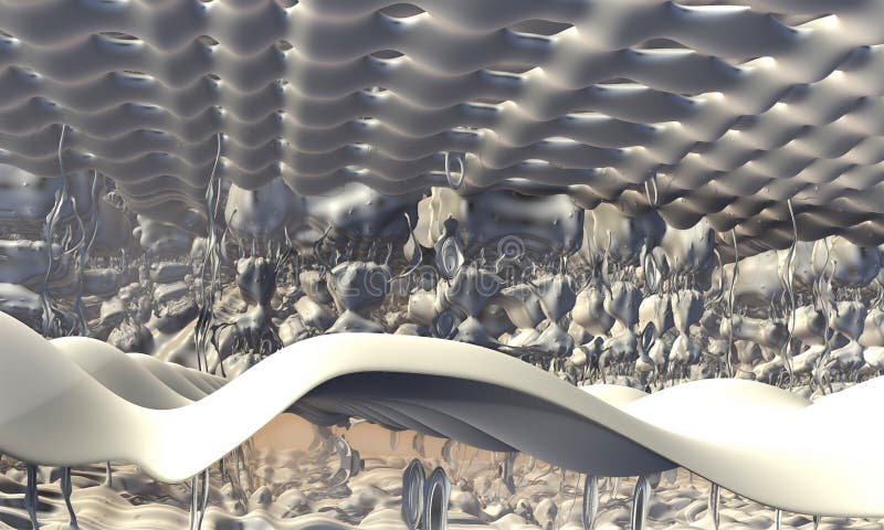 Abstract Geometric Composition Made in 3d Software Stock Illustration ...