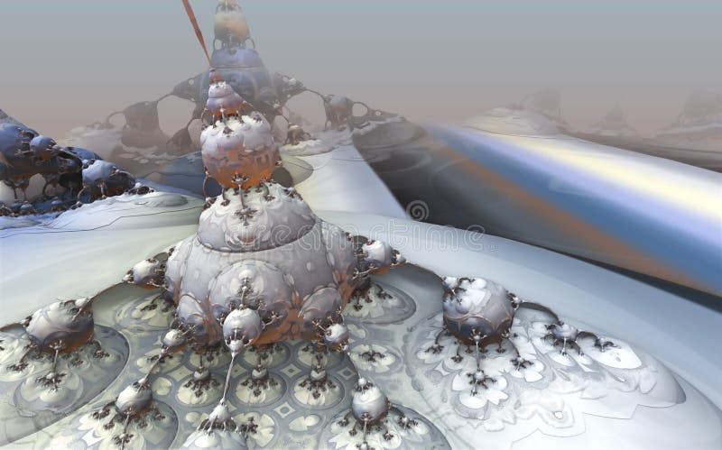 Abstract Geometric Composition Made in 3d Software Stock Illustration ...