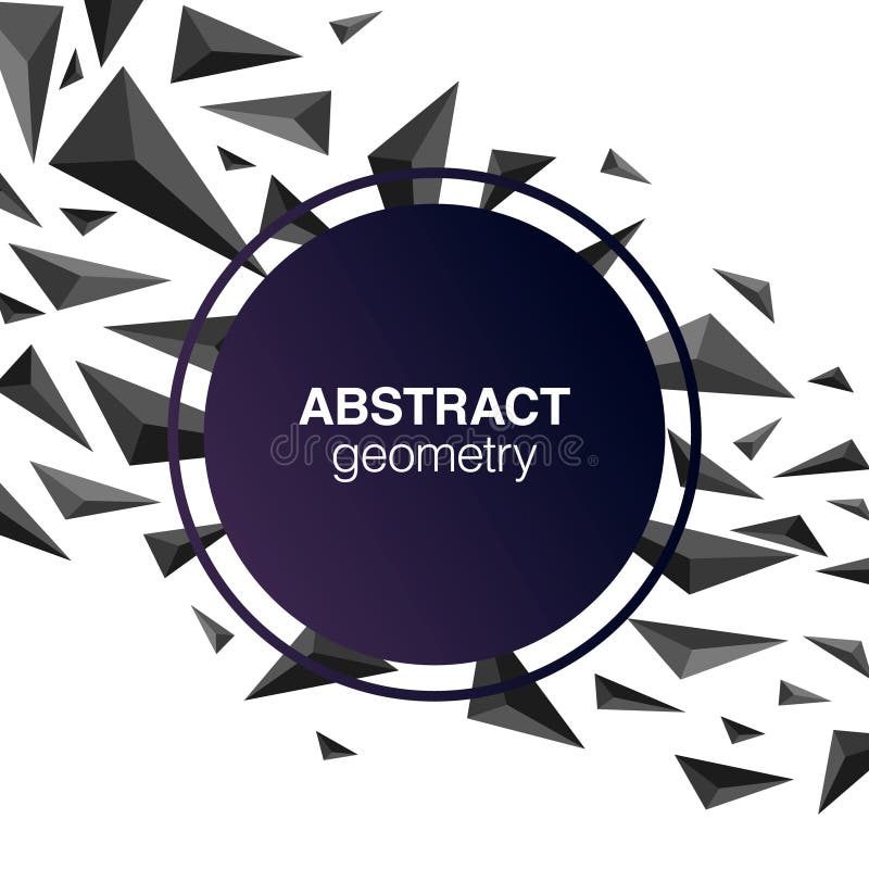 Abstract Geometric Composition with Monochrome 3d Shapes and Cir Stock ...