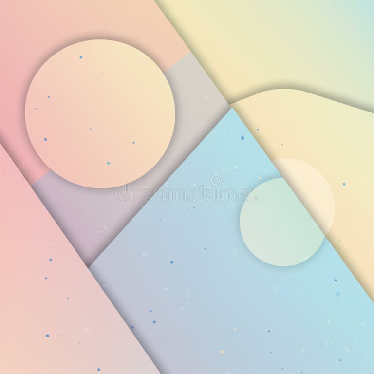 Abstract Geometric Composition with Overlapping Circles on Softly ...