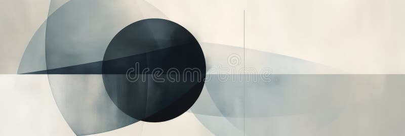 Abstract Geometric Composition with Overlapping Figures. Minimalist ...