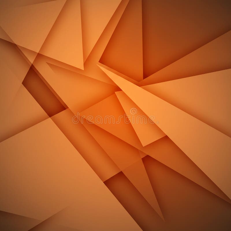 Abstract Geometric Composition with Overlapping Orange Triangular ...