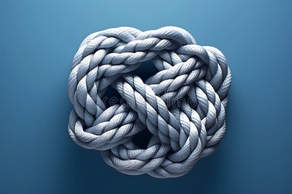 Abstract Geometric Composition. Rubber Bands Twisted in a Loop Stock ...