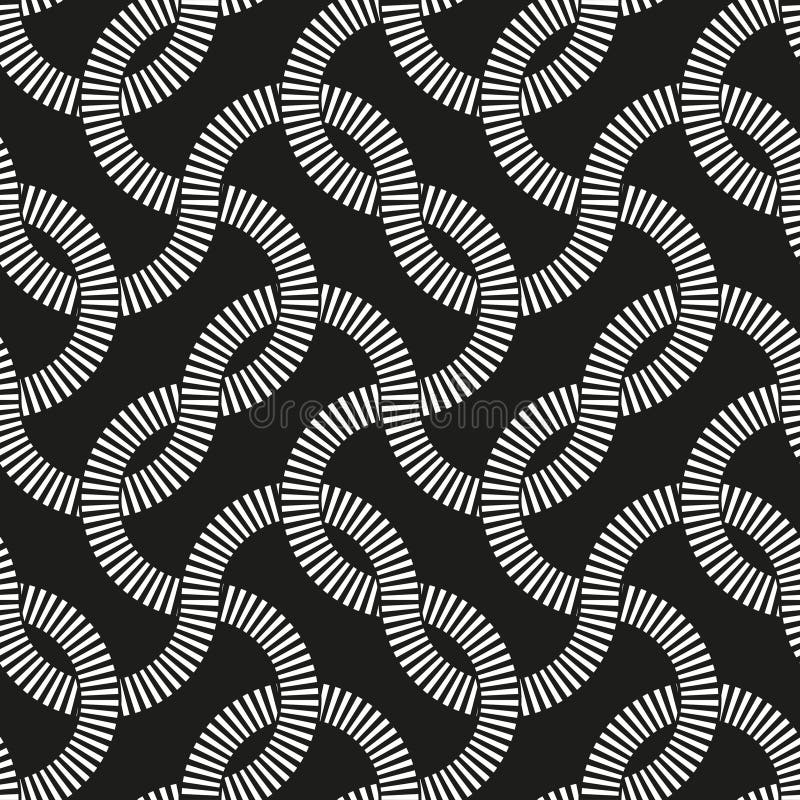 Abstract Geometric Composition of Tangled Lines on a Black Background ...