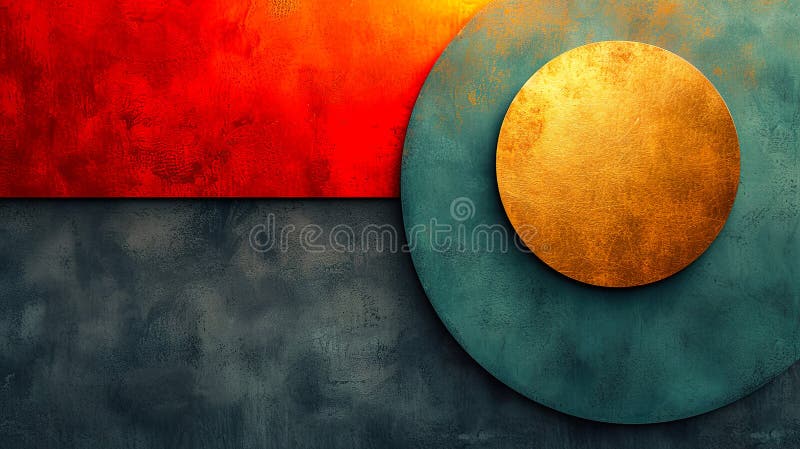 Abstract Geometric Composition with Textured Circles Stock Photo ...