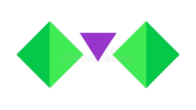 Abstract Geometric Composition with Triangles and Diamonds. Vector ...