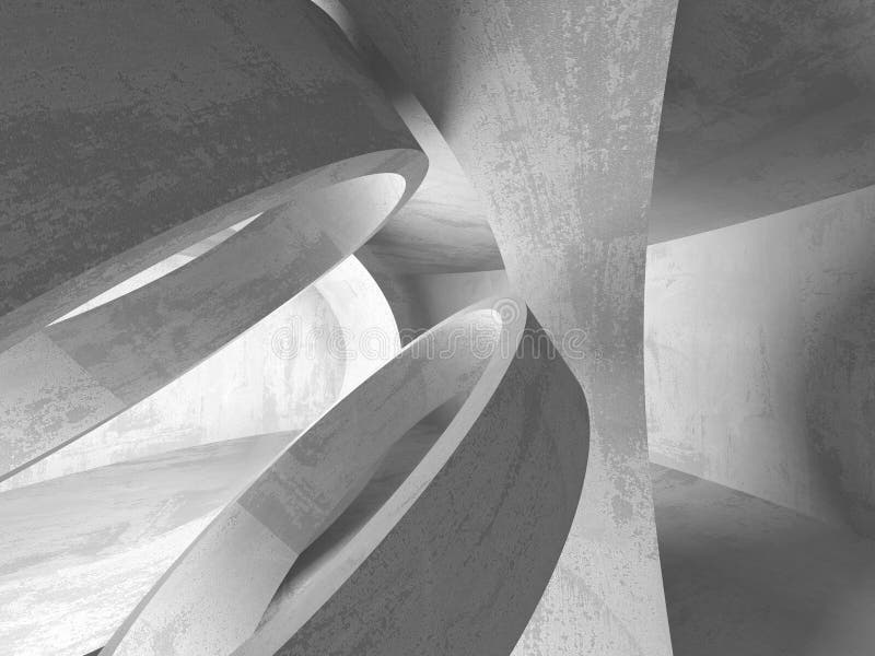 Abstract Geometric Concrete Architecture Background Stock Illustration ...