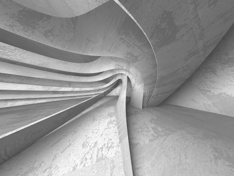 Abstract Geometric Concrete Architecture Background Stock Illustration ...