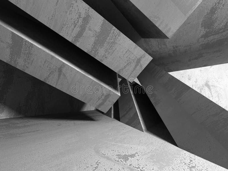 Abstract Geometric Concrete Architecture Background Stock Illustration ...