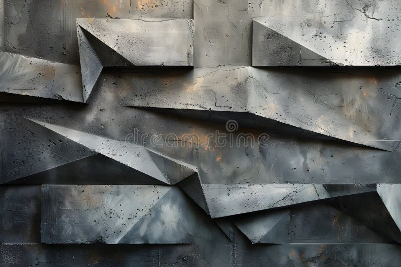 Abstract Geometric Concrete Art with Modern Triangular Patterns for ...