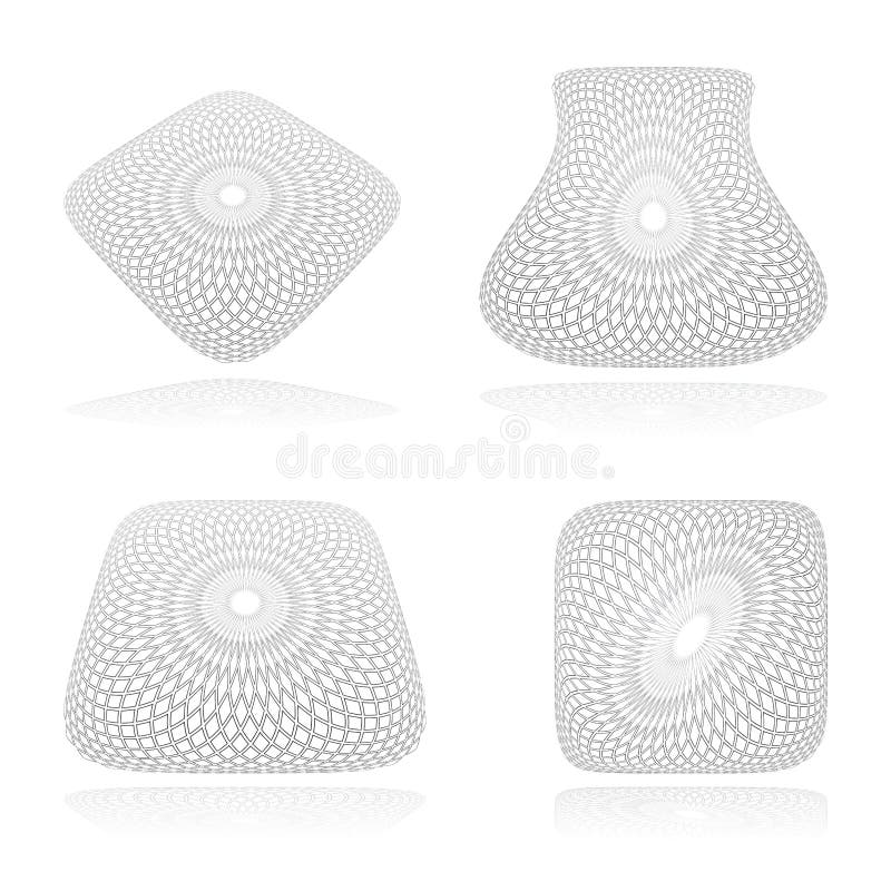 Abstract Geometric Convex Shapes. Design Elements Set Stock Vector ...