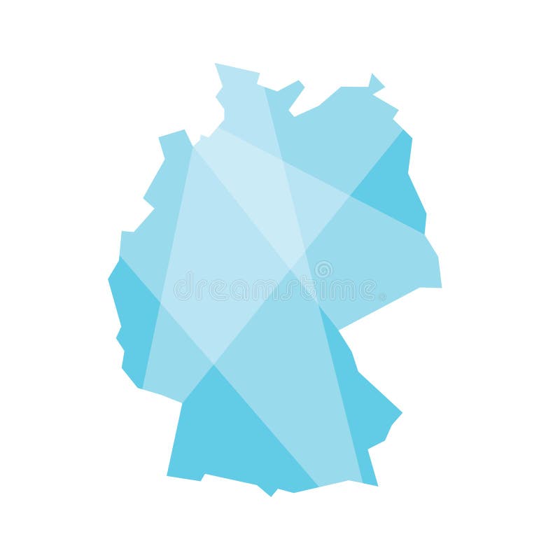 Abstract Geometric Crystal Effect Germany Map Stock Vector ...