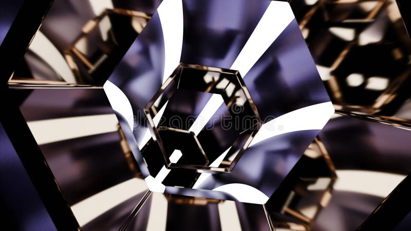 An Abstract Geometric Crystal Formation Presented in Vibrant and ...