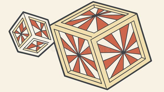 Abstract Geometric Cubes, Complex and Interlocking Forms, Vector Design ...
