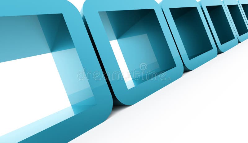 Abstract Geometric Cubes Concept Rendered Stock Illustration ...