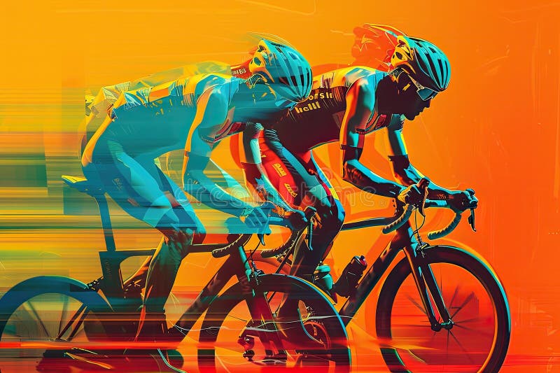 Abstract Geometric Cycling Competition in Gradient Background Stock ...
