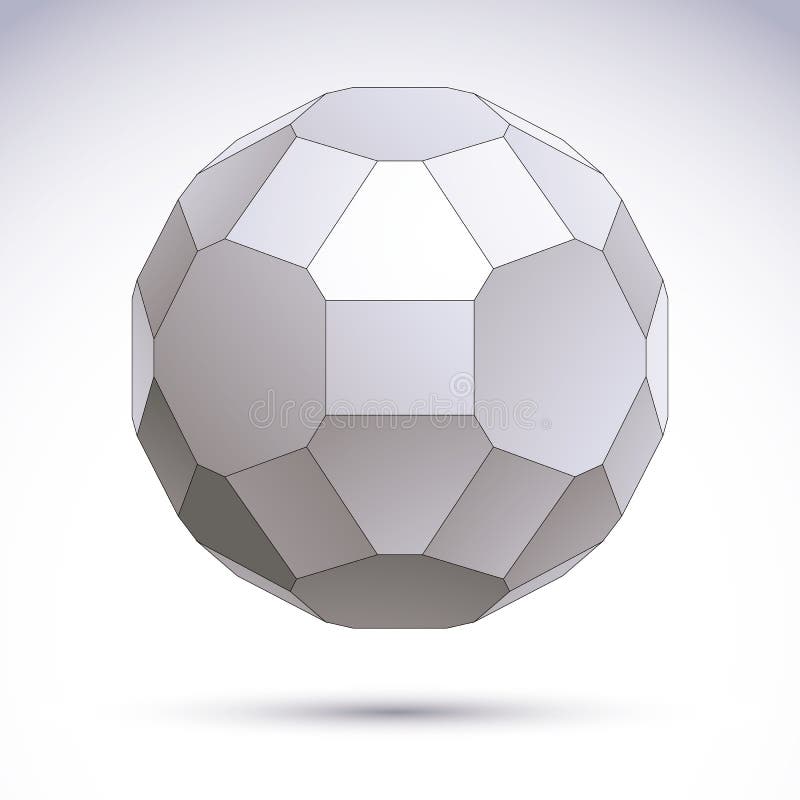 Abstract Geometric 3D Object, Modern Digital Technology and Science ...