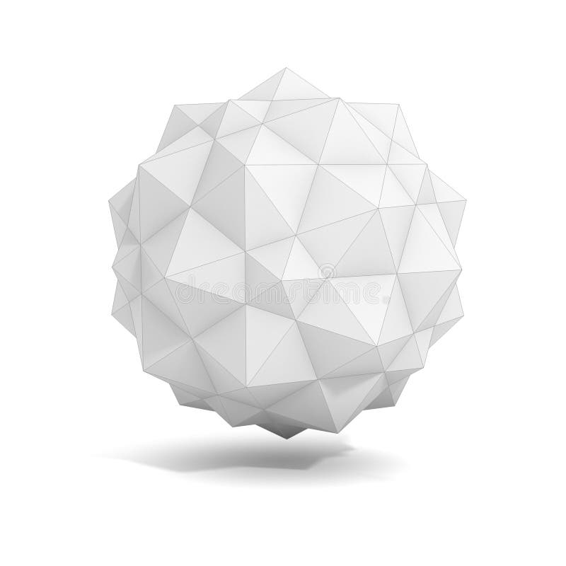 Abstract Geometric 3d Object Stock Illustration - Illustration of ball ...