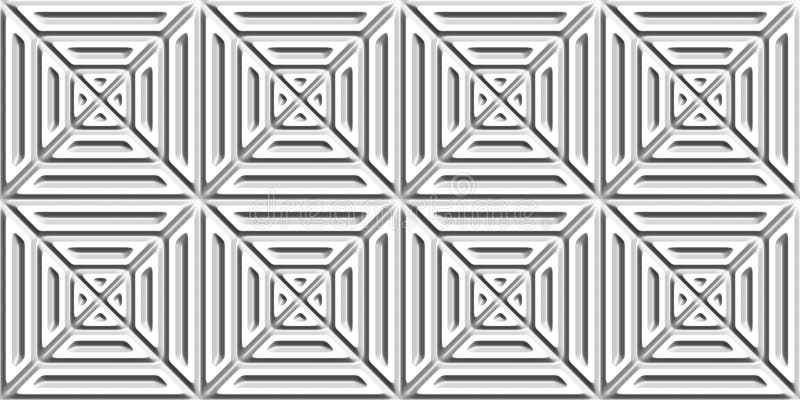 Abstract Geometric 3D White Background. Seamless Pattern Stock ...