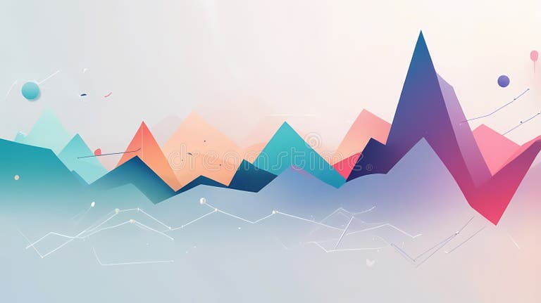 Abstract Geometric Data Visualization of Charts and Graphs with ...