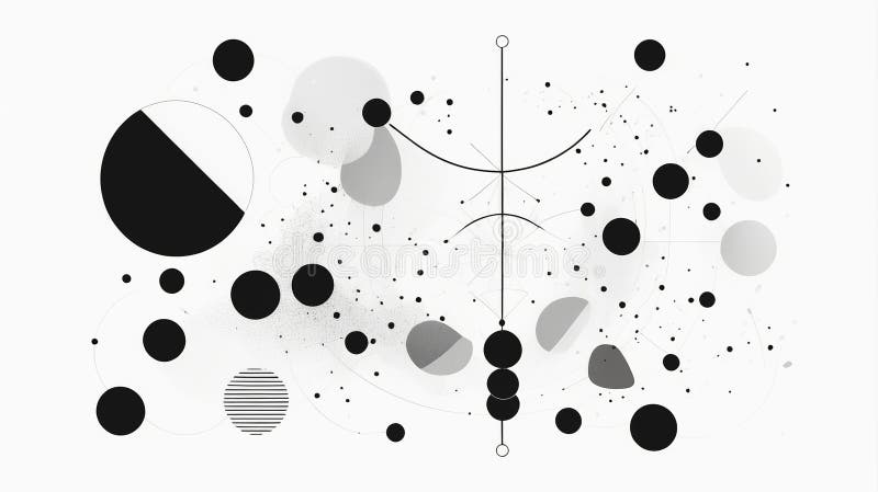 Abstract Geometric Design with Balanced Shapes and Lines Stock ...