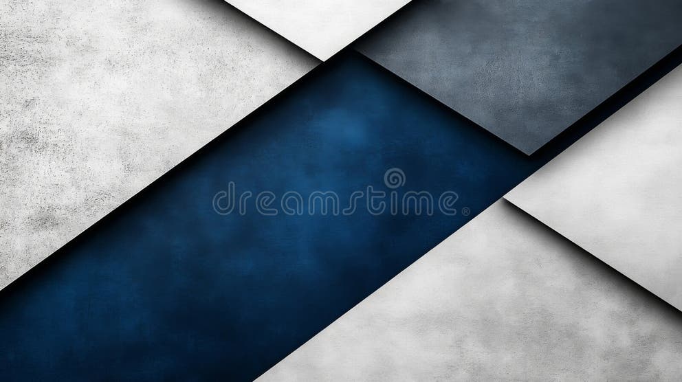 Abstract Geometric Design with Blue and White Textures Stock ...