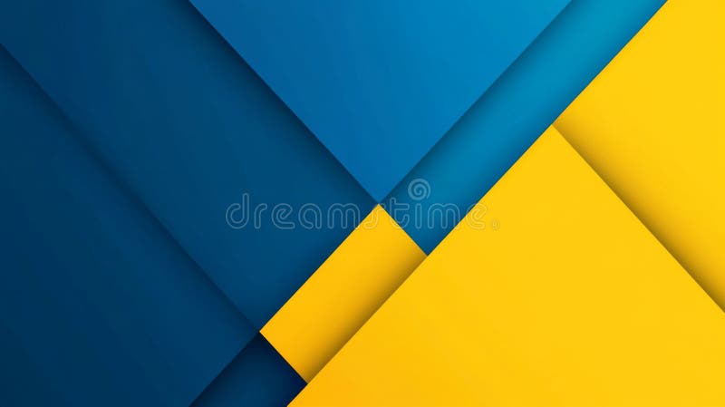 Abstract Geometric Design with Blue and Yellow Shapes Stock ...