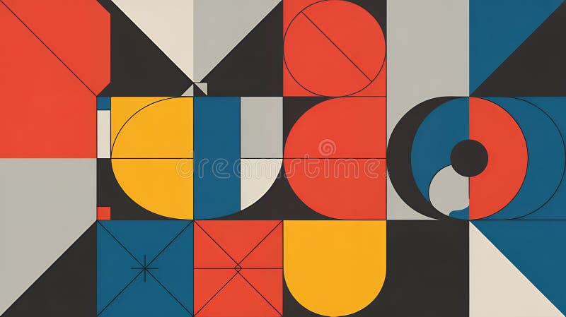 Abstract Geometric Design Bold Colors and Shapes for Modern Art ...