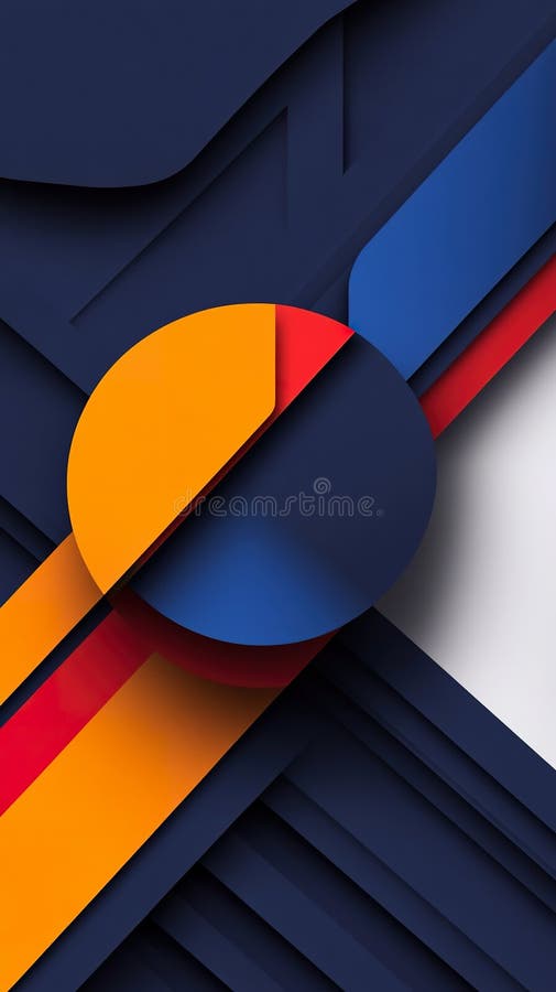 Abstract Geometric Design with Bold Shapes and Contrasting Colors Stock ...