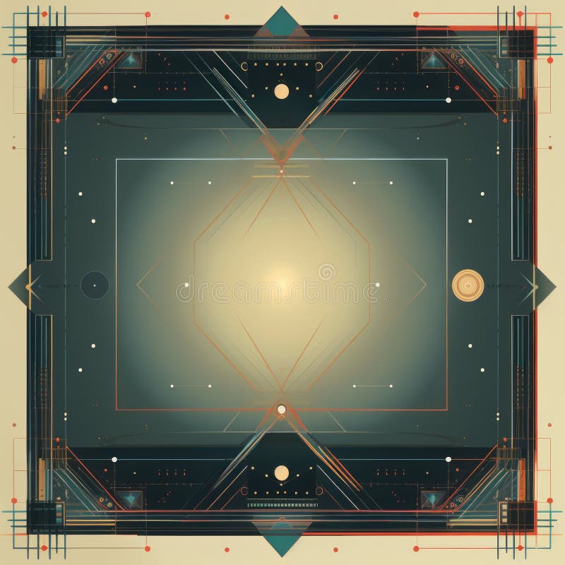 An Abstract Geometric Design with a Circle in the Center Stock ...