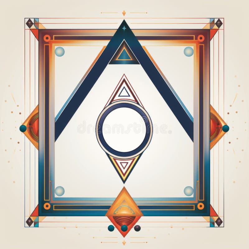 Abstract Geometric Design with a Circle in the Center Stock ...