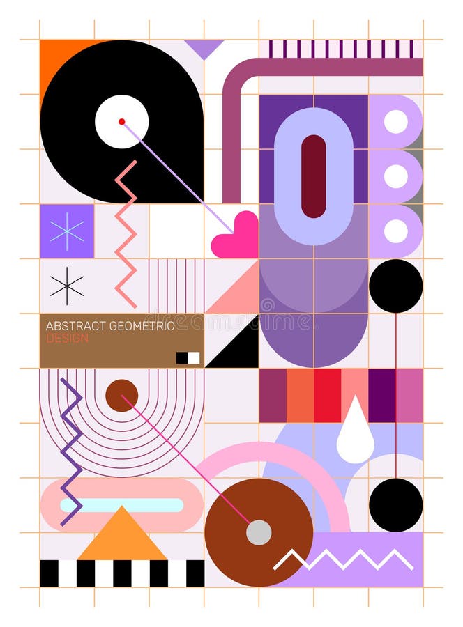 Abstract Geometric Design stock vector. Illustration of bauhaus - 278887410