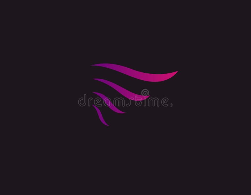 Abstract Geometric Design Element Icon Bird Wing for Business Company ...
