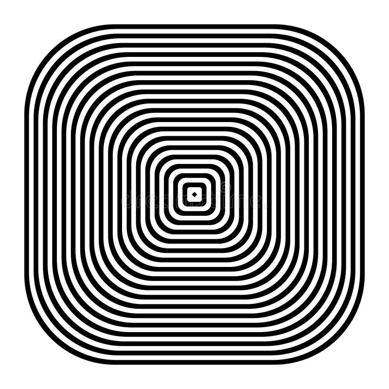 Abstract Geometric Design Element. Rounded Square Shape Stock Vector ...