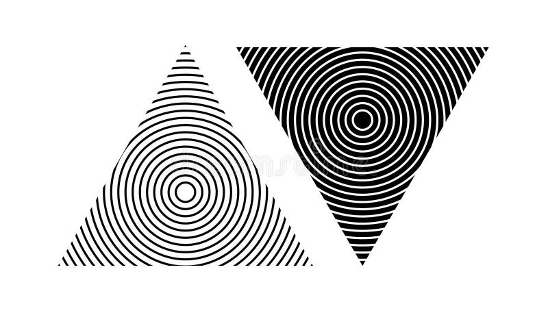 Abstract Geometric Design Elements in Triangle Shape with Target ...