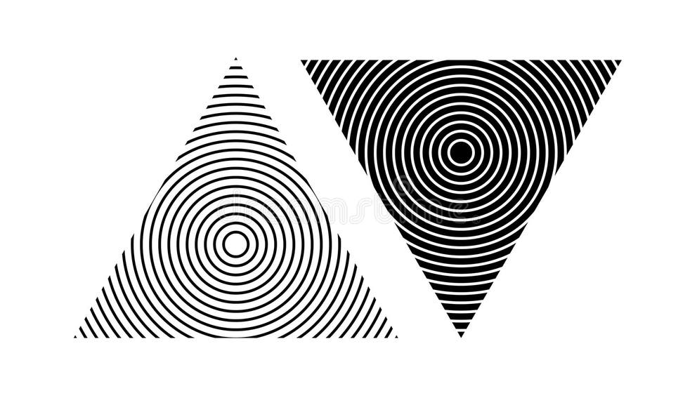 Abstract Geometric Design Elements in Triangle Shape with Target ...
