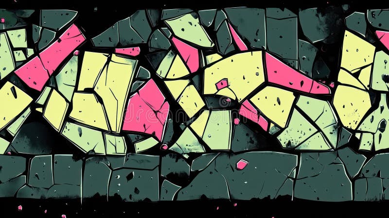 Abstract Geometric Design Featuring Colorful Fragmented Shapes on a ...