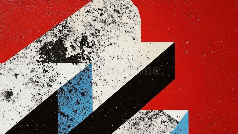 Abstract Geometric Design Featuring Contrasting Colors and Textures ...