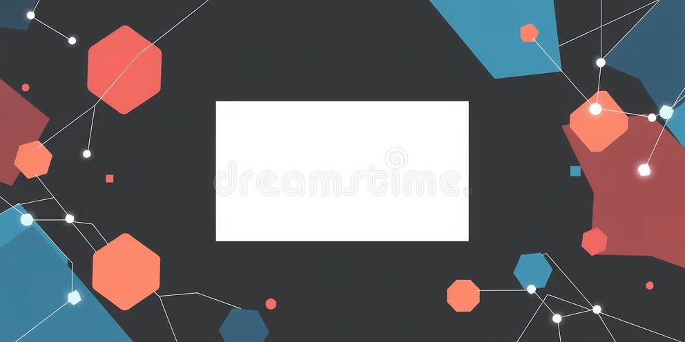 Abstract Geometric Design Featuring Hexagons Lines and a Central White ...