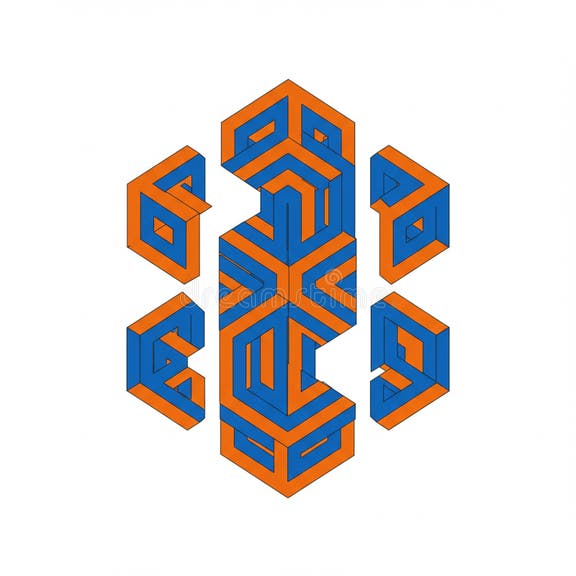 Abstract Geometric Design Featuring Interconnected Hexagonal Shapes in ...