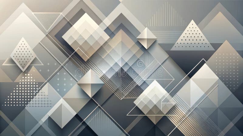 Abstract Geometric Design Featuring Interlocking Shapes and Subtle ...