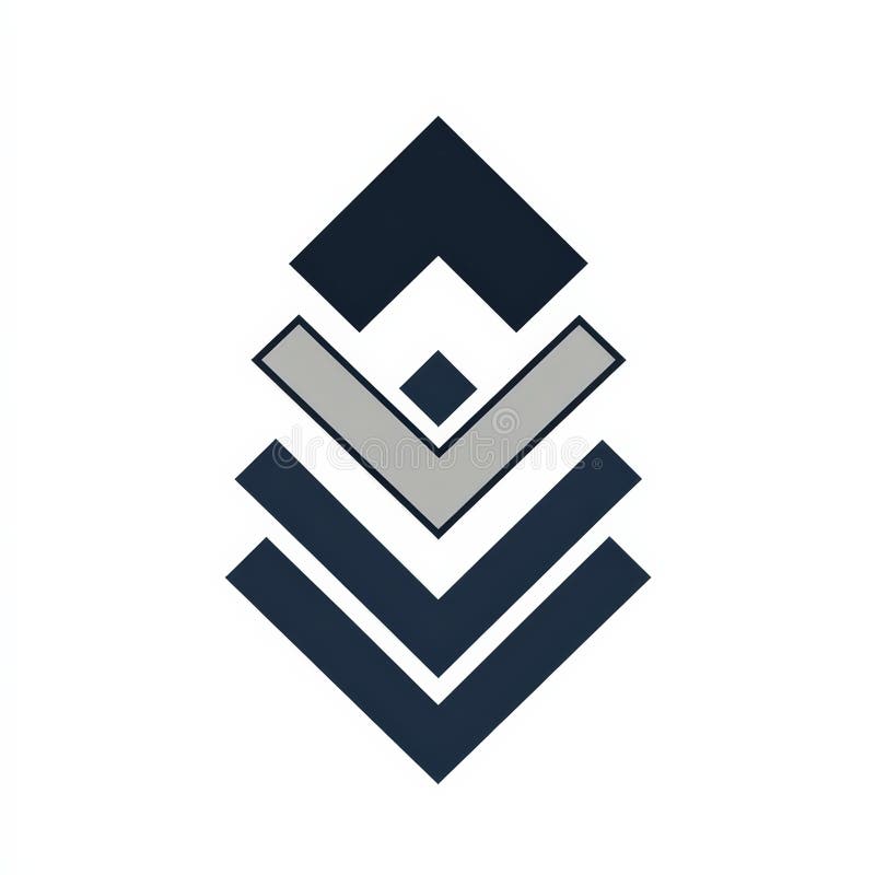 Abstract Geometric Design Featuring Layered Shapes and Angles Stock ...