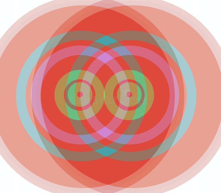 Abstract Geometric Design Featuring Overlapping Ellipses in a ...