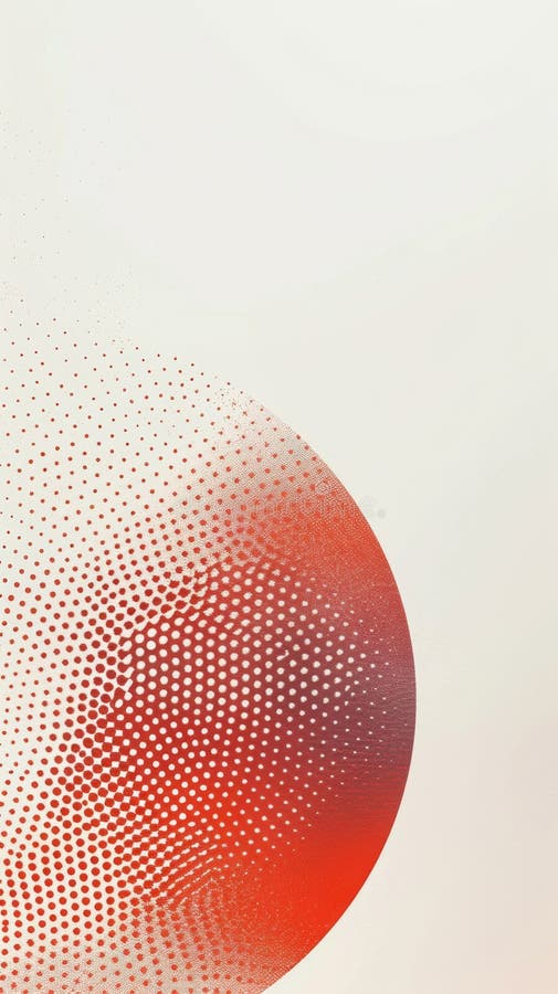 Abstract Geometric Design with Gradient Red Dots on White Background ...