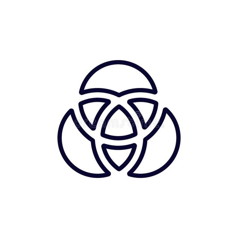 Abstract Geometric Design with Interlocking Circular Patterns in Dark ...