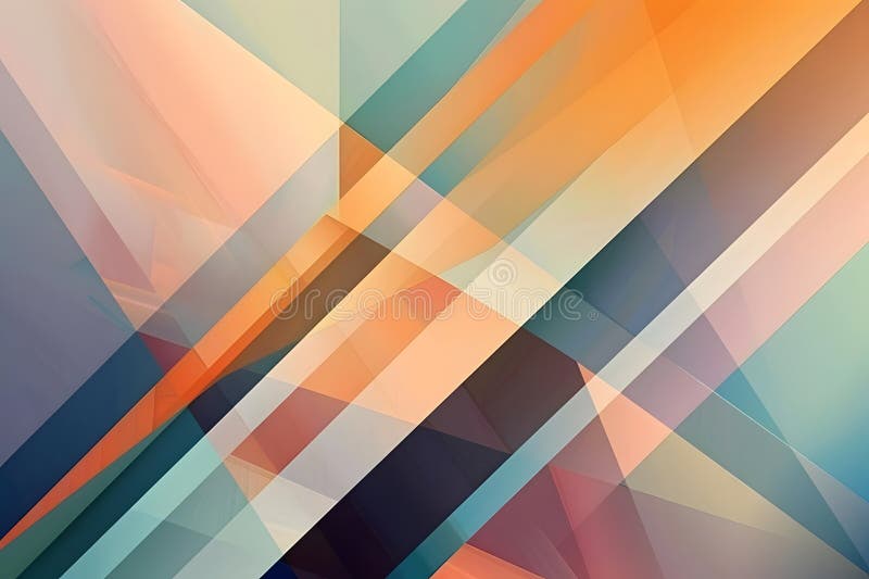 Abstract Geometric Design, Intersecting Lines and Shapes Create a ...