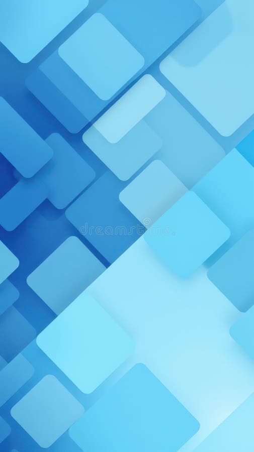 Abstract Geometric Design with Layered Blue Shapes Creating Depth and ...