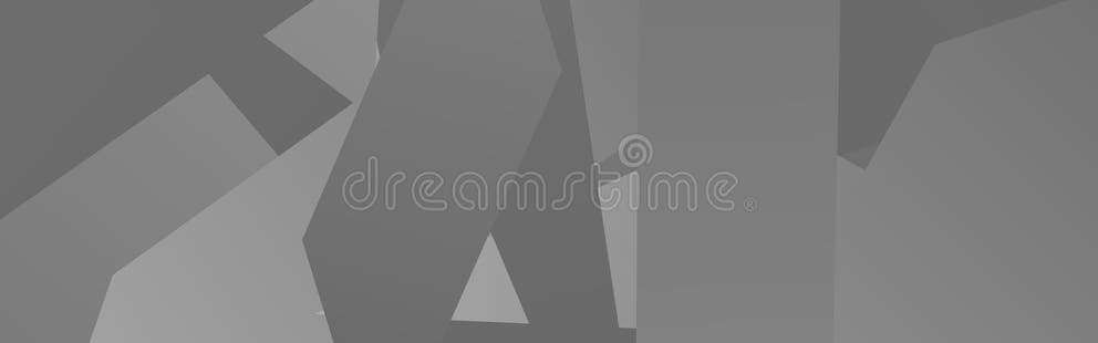 Abstract Geometric Design in Monochrome Gray Tones with Overlapping ...