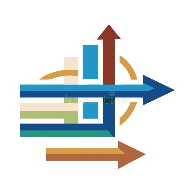 Modern Arrow Icons on White Background Minimal Graphic Design Set Stock ...